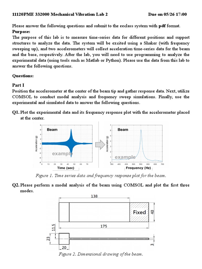 2023 Mechanical Vibration Lab2 | PDF | Accelerometer | Science