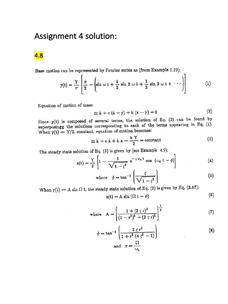 Assignment 4 Solutions Overview | PDF
