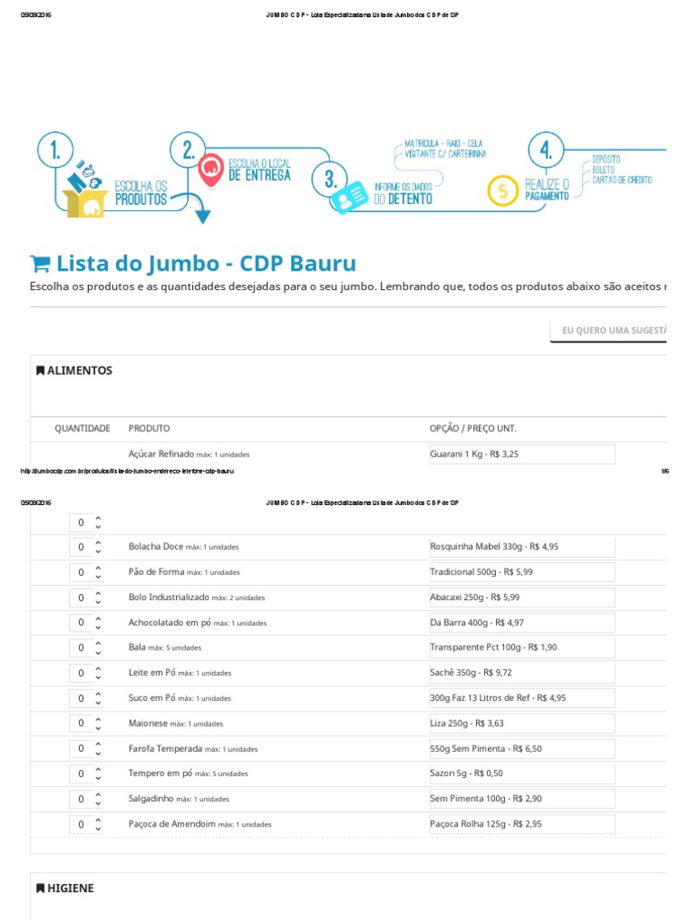 Lista Jumbo CDP | PDF