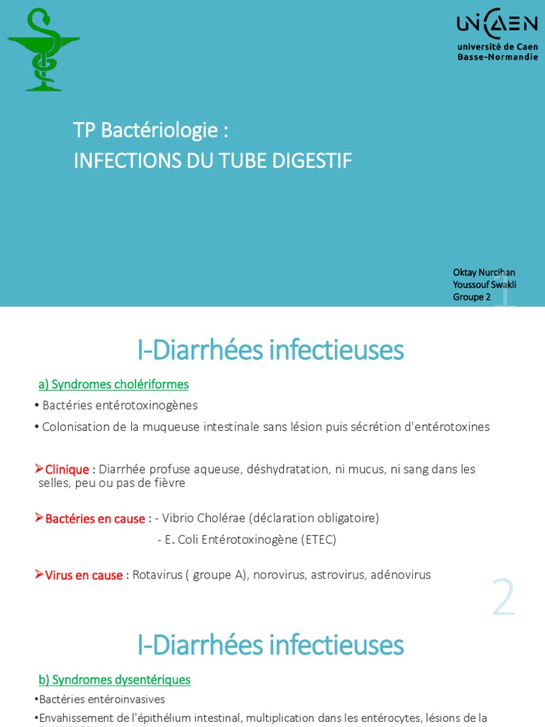 Bactériologie | PDF | Escherichia coli | Intoxication alimentaire