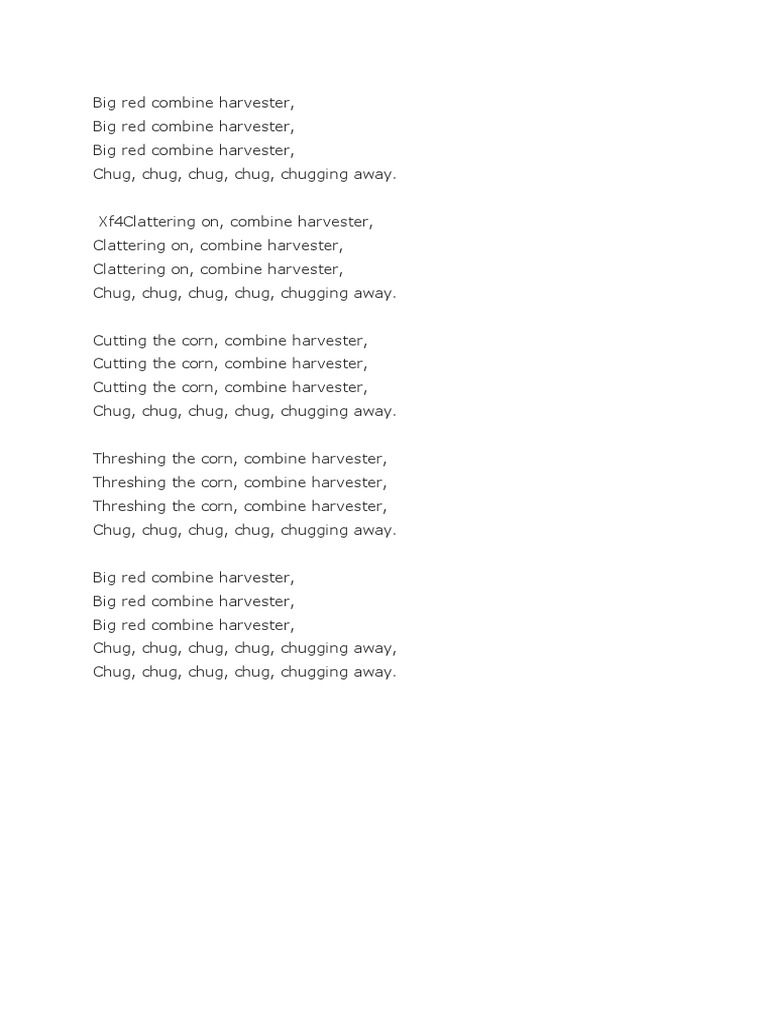 Big Red Combine Harvester | PDF