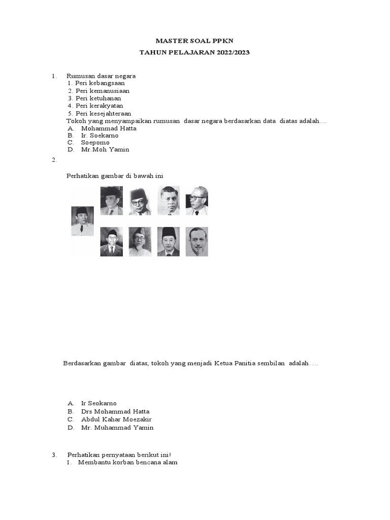 Latihan US PPKN Dan Kunci 2023 Rudy Pujihanto | PDF