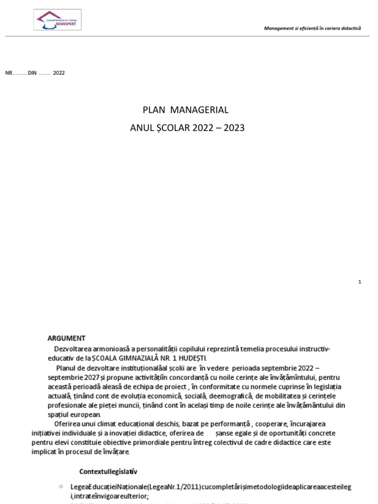 Plan Managerial | PDF
