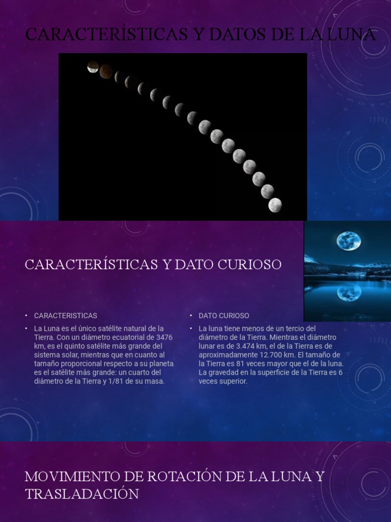 Caracteristicas de La Luna | PDF | Luna | Tierra