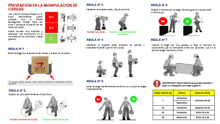 Levantamiento de Cargas Manuales Pasos | PDF