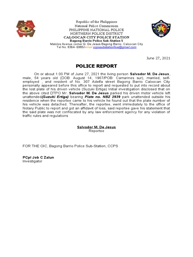 Incident Report | PDF