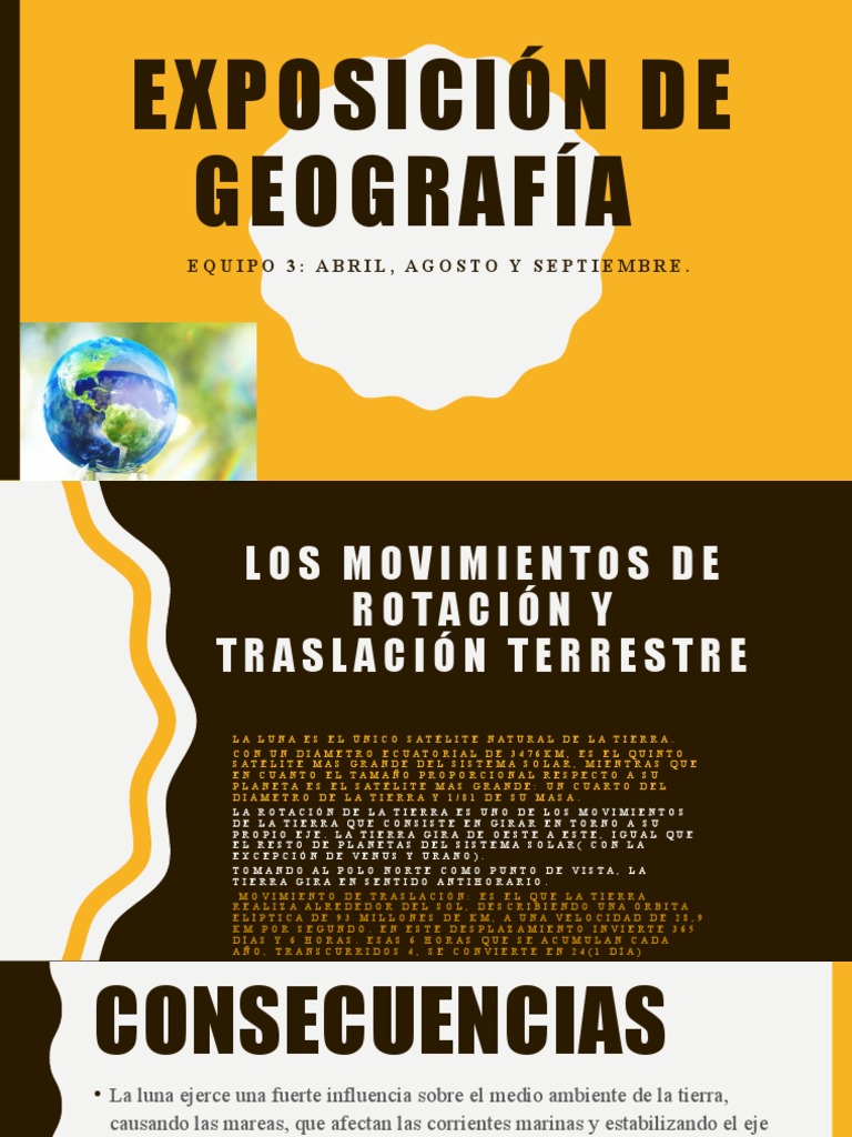 Los Movimientos de Rotación y Traslación Terrestre | PDF | Luna | Tierra