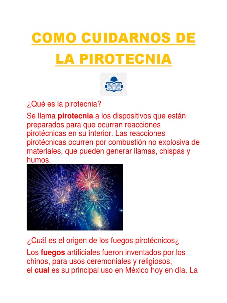 Como Cuidarnos de La Pirotecnia | PDF