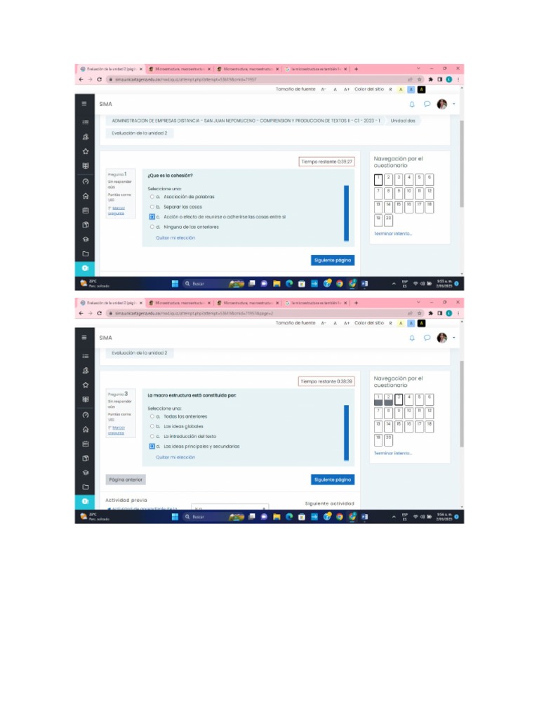 Evaluacion Unidad 2 Comprension | PDF