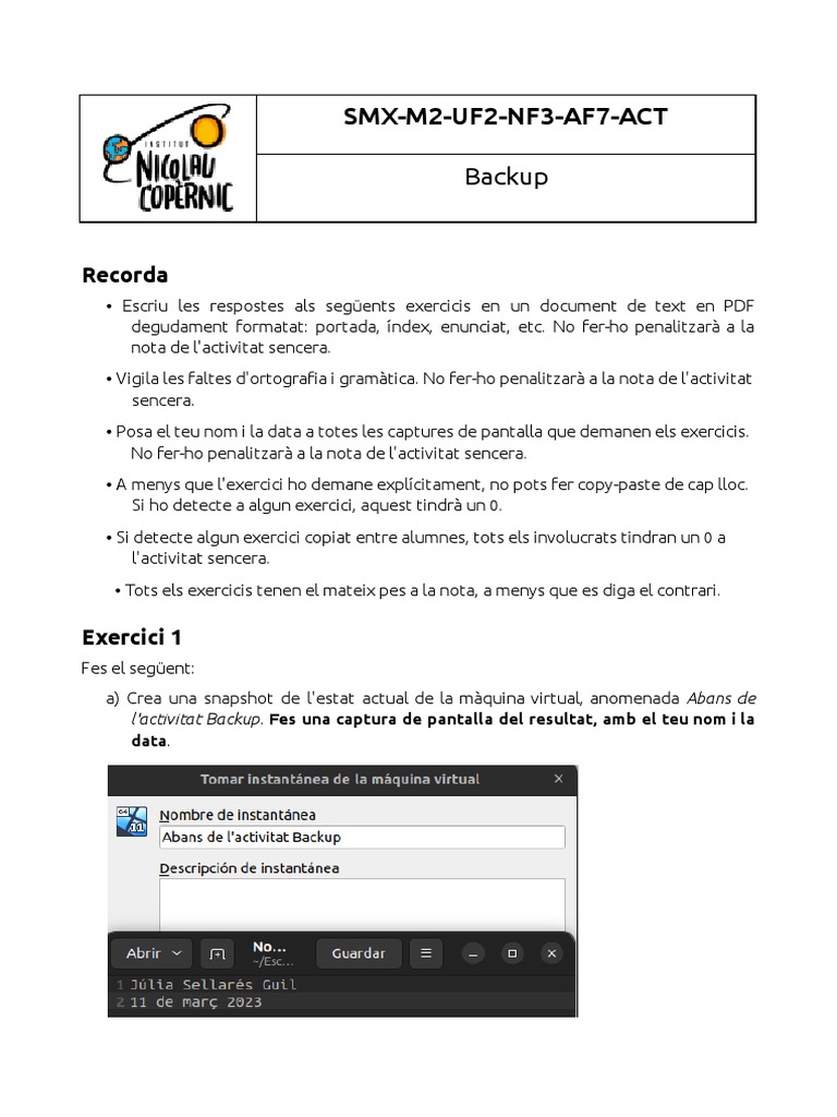 Smx-M2-Uf2-Nf3-Af7-Act - Backup | PDF