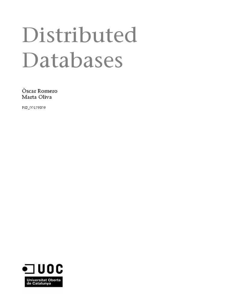 Distributed Databases Pdf Pdf 1881