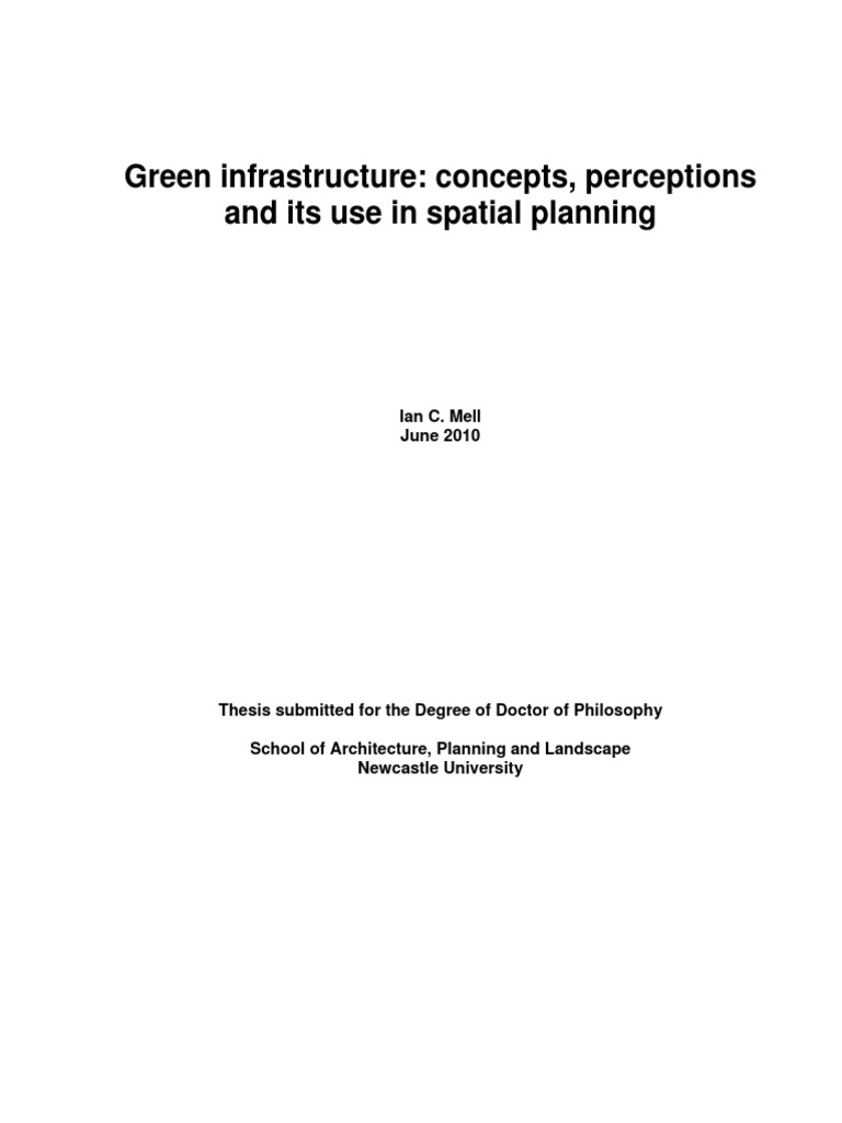 Green Infrastructure: Concepts, Perceptions and Its Use in Spatial Planning | PDF | Green ...