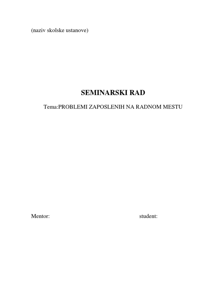 Problemi zaposlenih na radnom mestu - poslovno okruženje.pdf | PDF