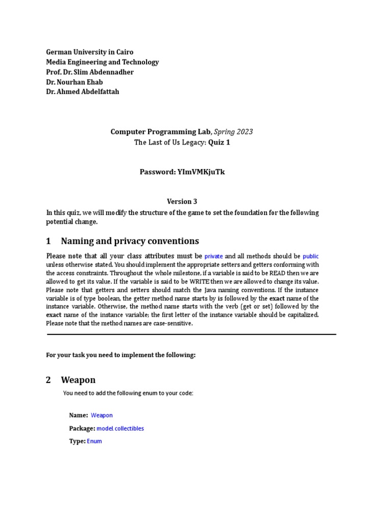 Q1V3 | PDF | Constructor (Object Oriented Programming) | Programming