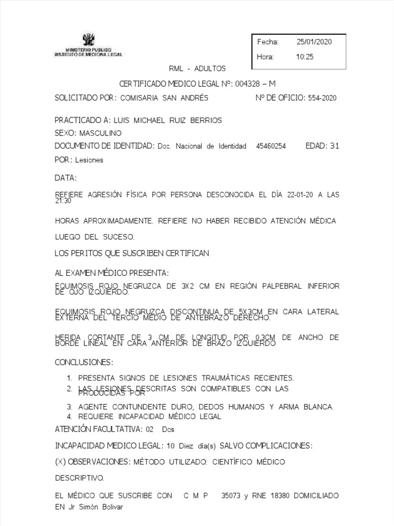 pdf-certificado-medico-legal-lesiones | PDF