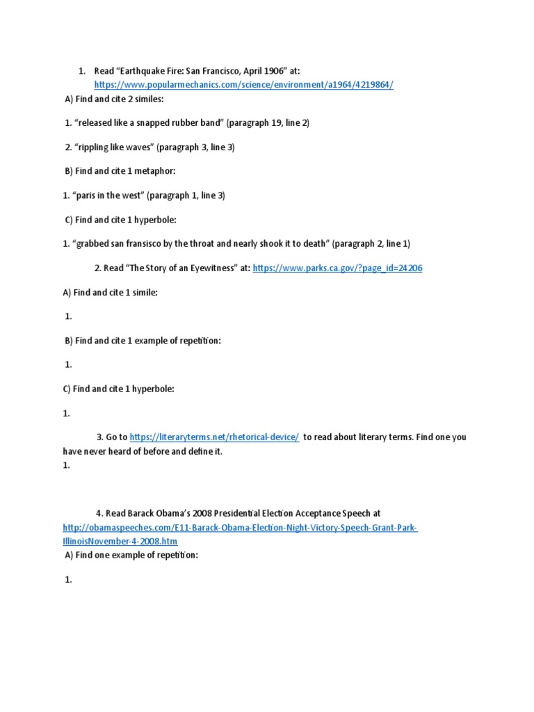 Figurative Language Webquest (Extended) | PDF