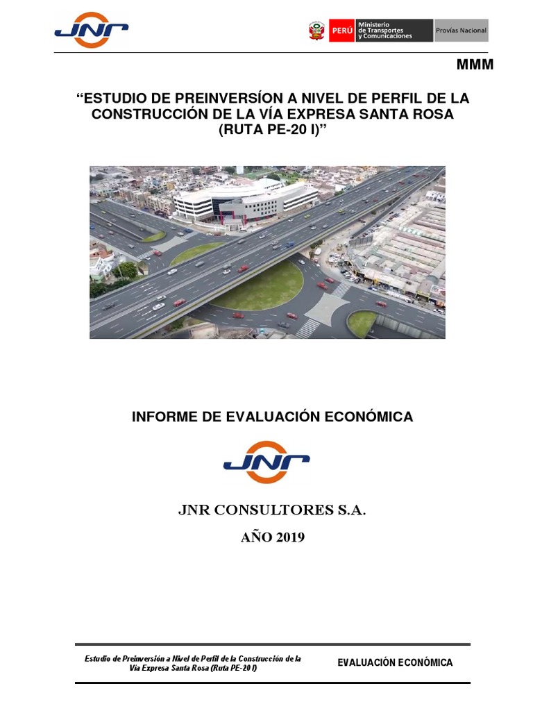 Estudio de Preinversión Vía Expresa Santa Rosa | PDF | Lima ...