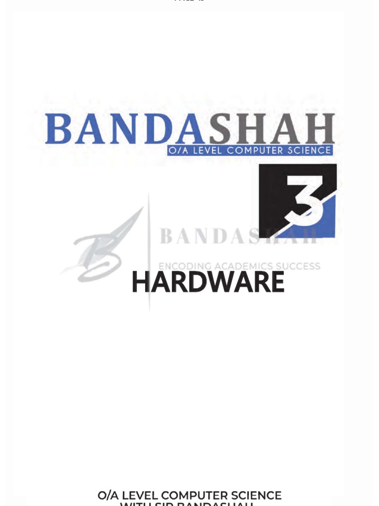Chapter 3 Hardware | PDF | Central Processing Unit | Computer Data Storage