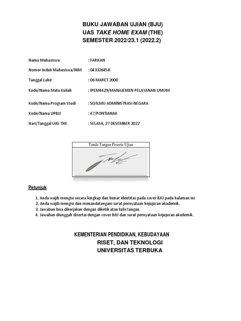 Ujian Farhan THE | PDF | Karier & Perkembangan