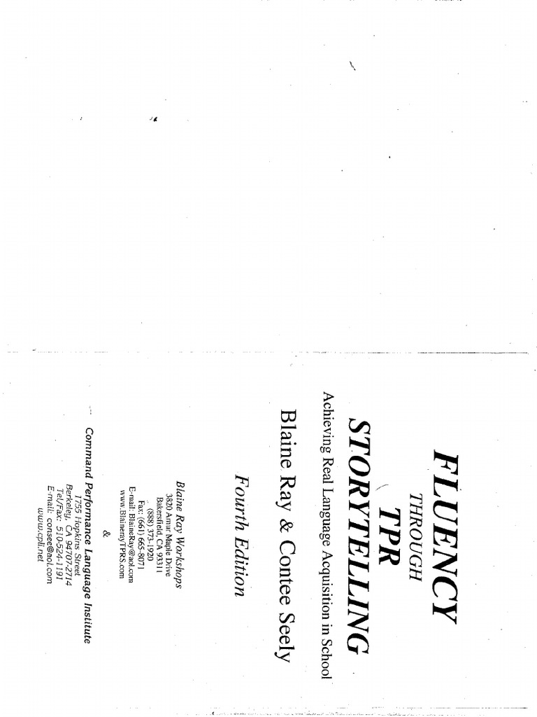 Blaine Ray - TPRS (Blaine Ray - TPRS) PDF | PDF