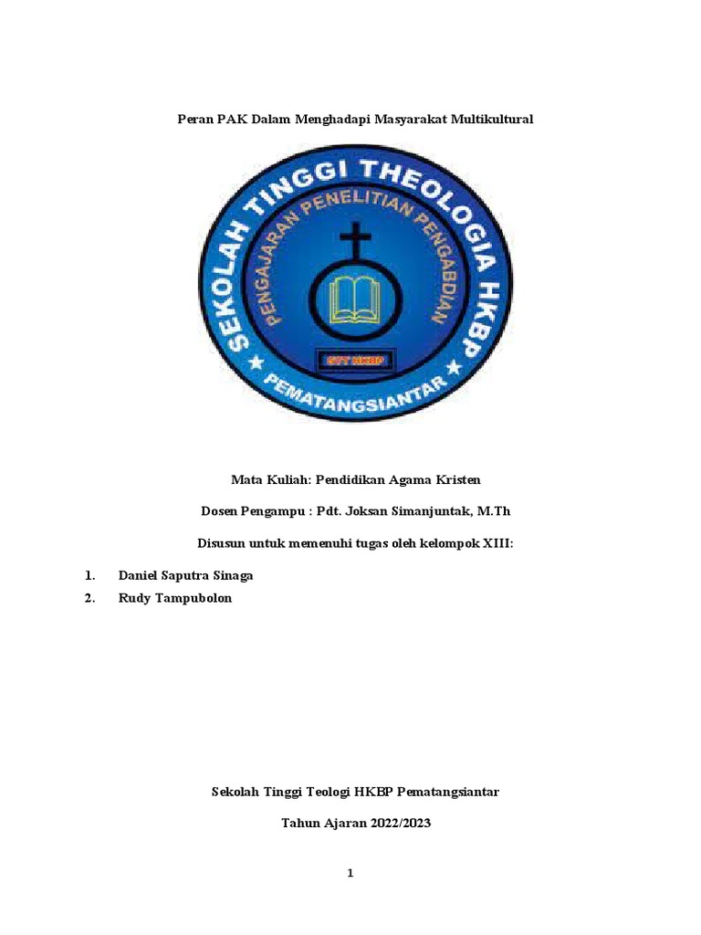 Kelompok 13 Pendidikan Multikultural | PDF | Karier & Perkembangan