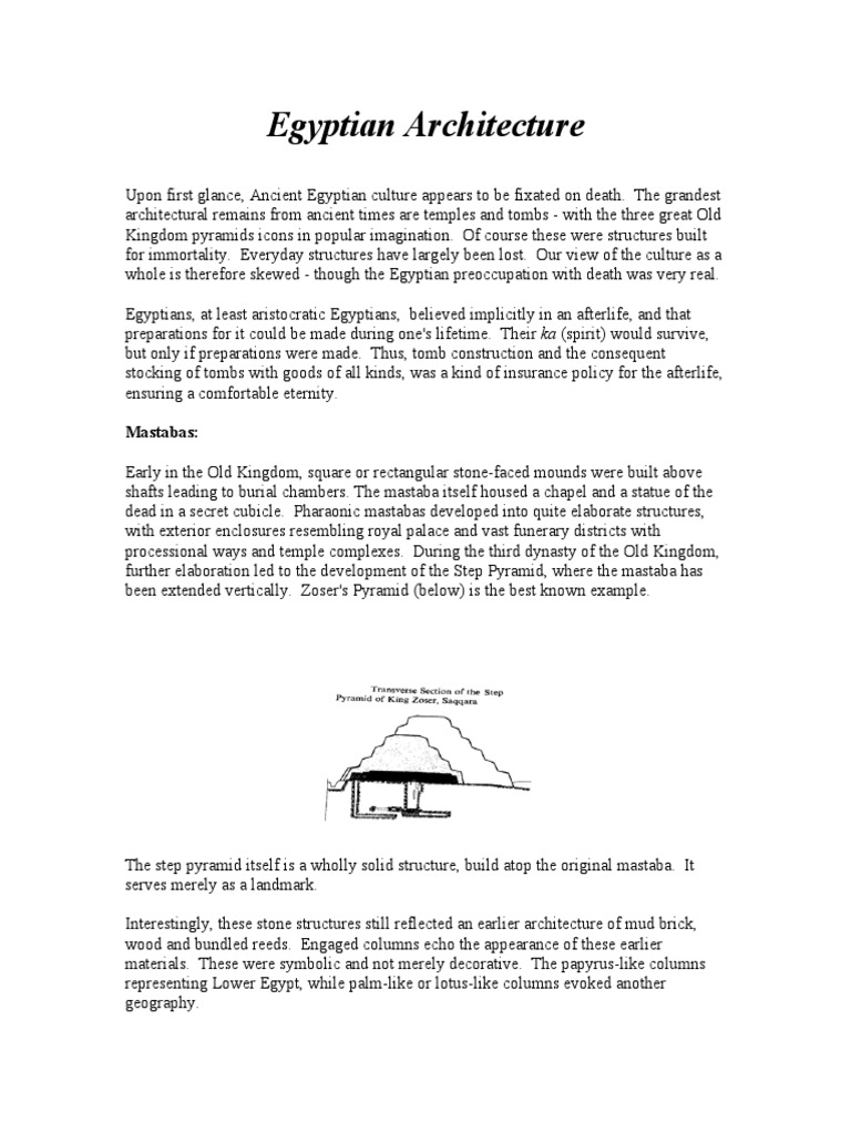 Ancient Egyptian Architectural Styles | PDF