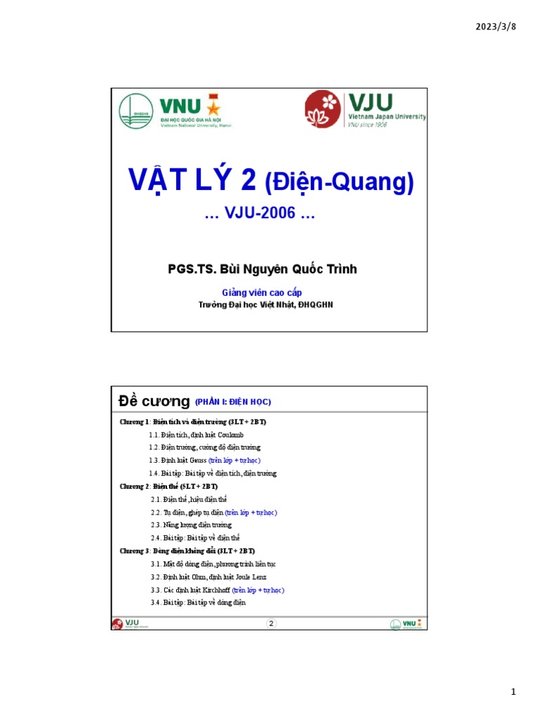 Vat ly 2_Syllabus_BNQTrinh | PDF