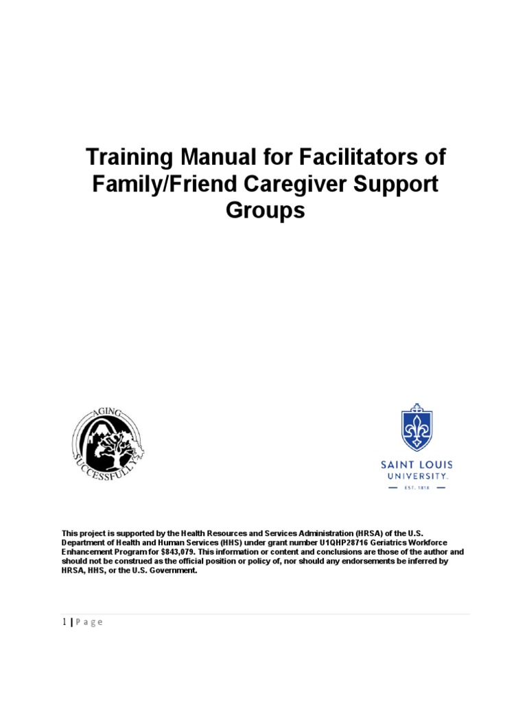 Caregivers Training Manual | PDF | Caregiver | Dementia