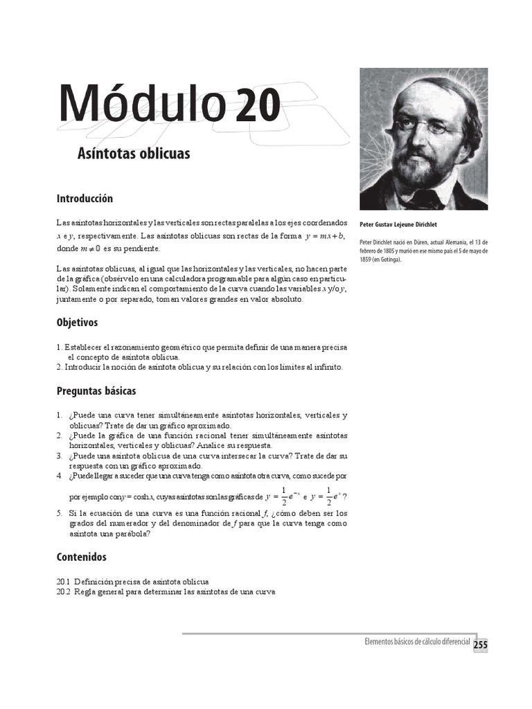 Modulo 20 Bde Calculo Diferencial | PDF | Asíntota | Matemática Elemental