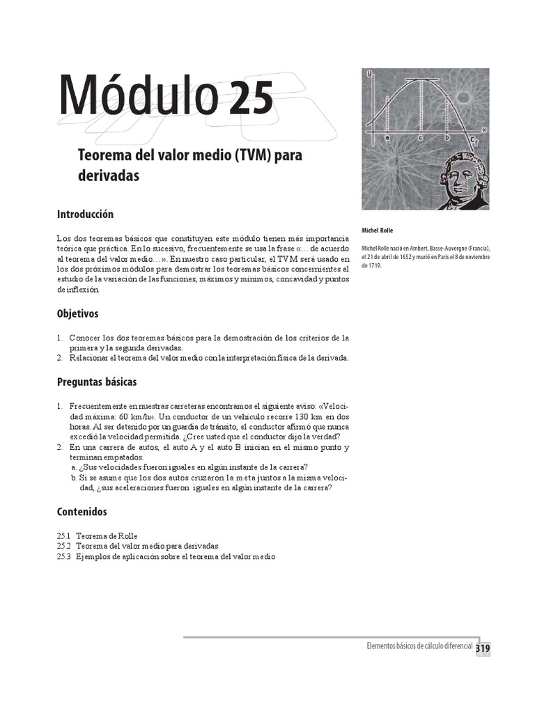 Aplicaciones del Teorema del Valor Medio | PDF | Derivado | Línea ...