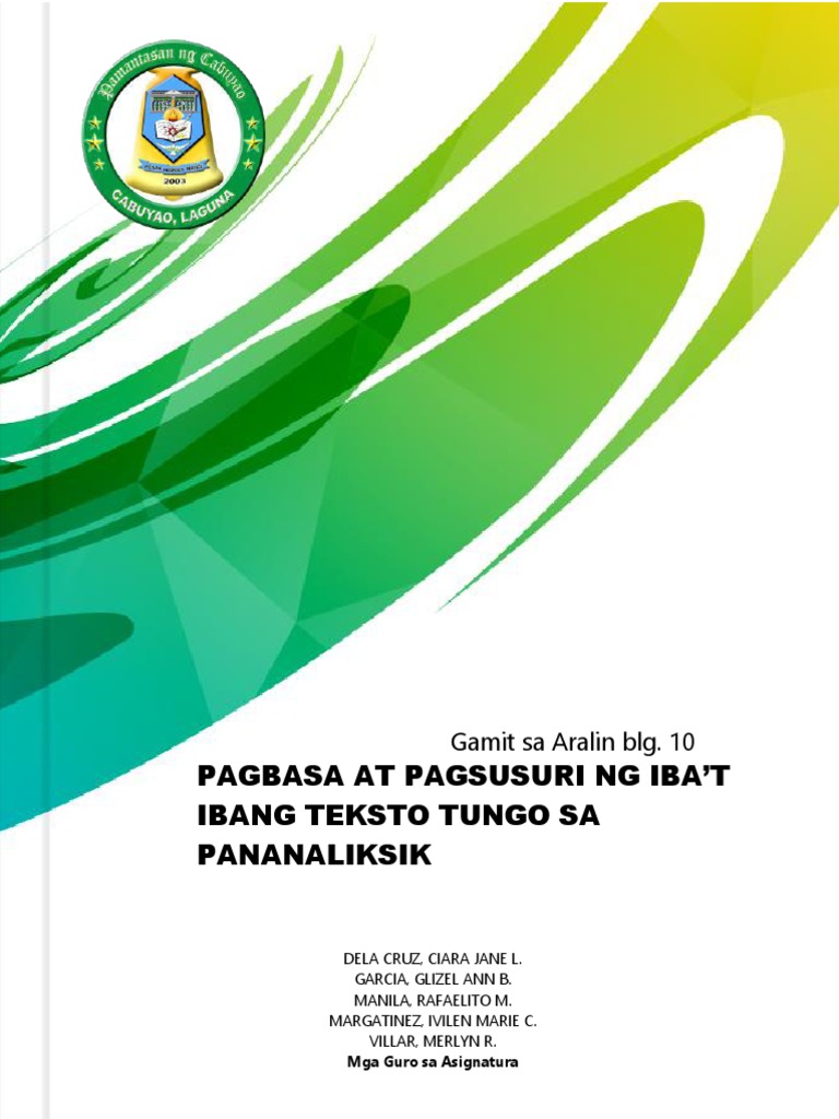PAGBASA_MODULE-10 | PDF