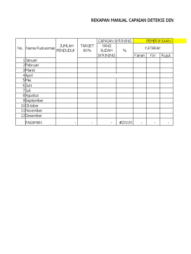Laporan Skrining Kesehatan Pasaman | PDF