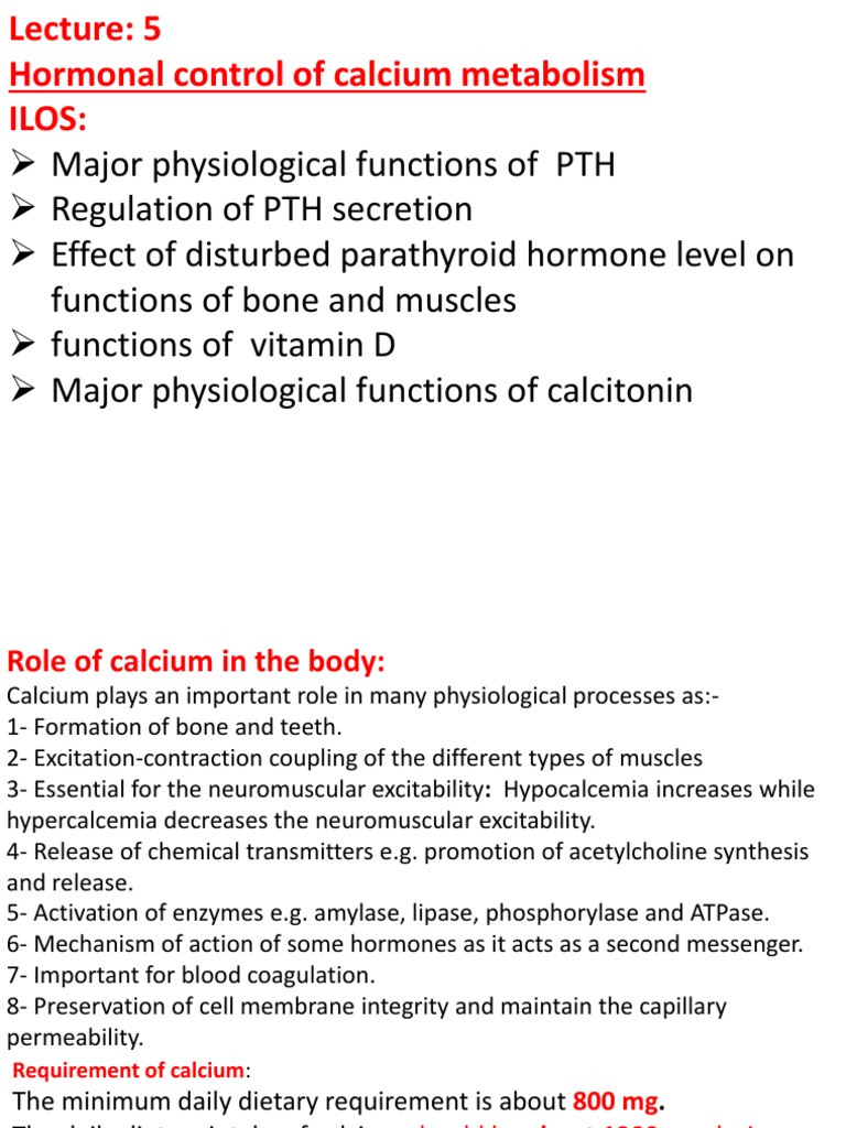 Hormonal_control_of_calcium[1].pdf | PDF | Calcium In Biology | Bone