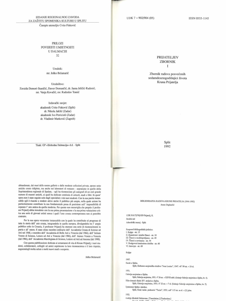 Bibliografija Krune Prijatelja | PDF