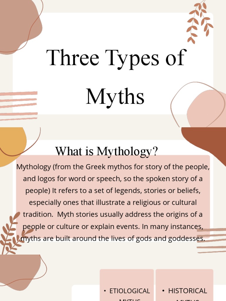 3 Types of Myths and Folklore | PDF | Folklore | Cultural Anthropology