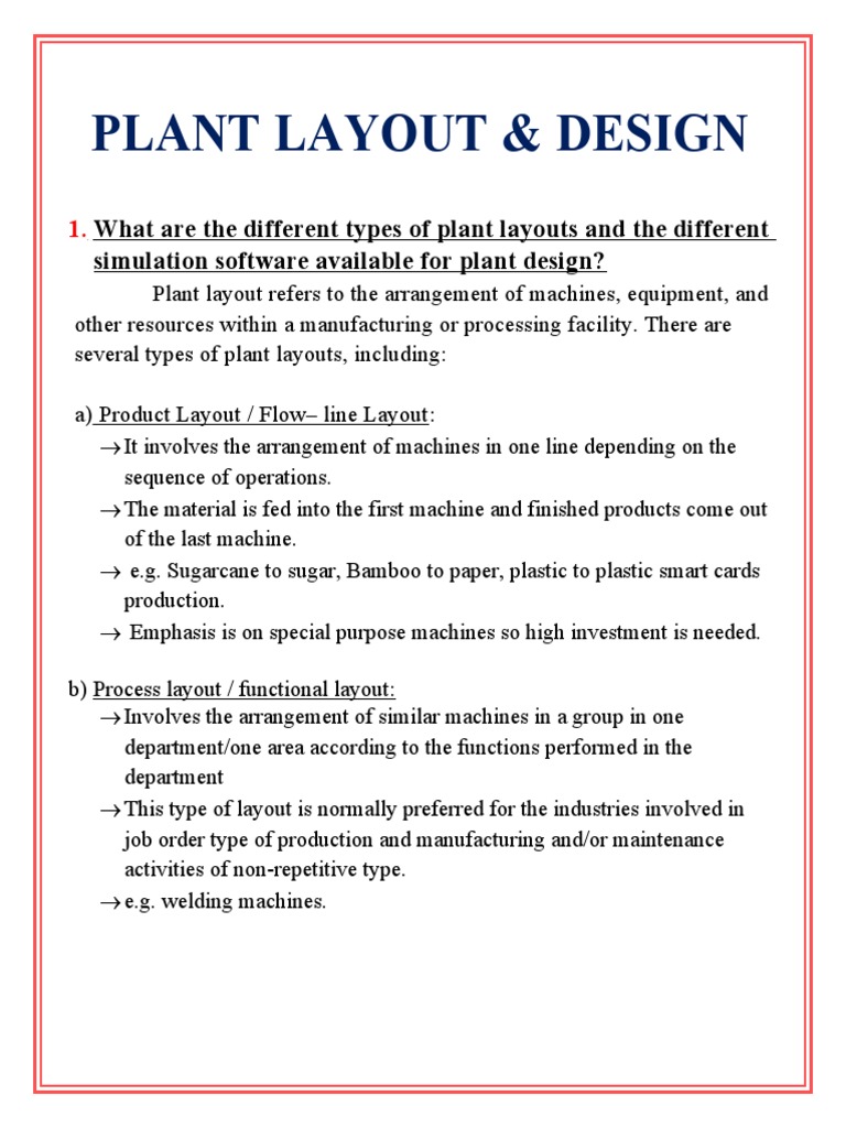 What Are The Different Types of Plant Layouts and The Different ...