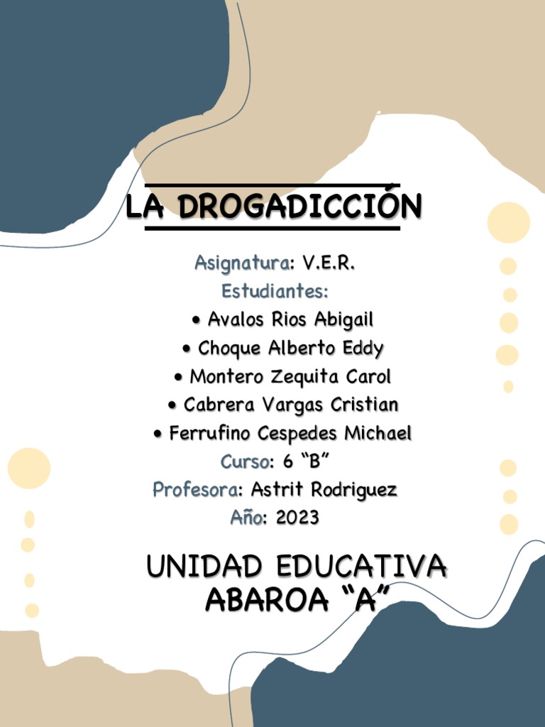 DROGAS | PDF | La dependencia de sustancias | Drogas