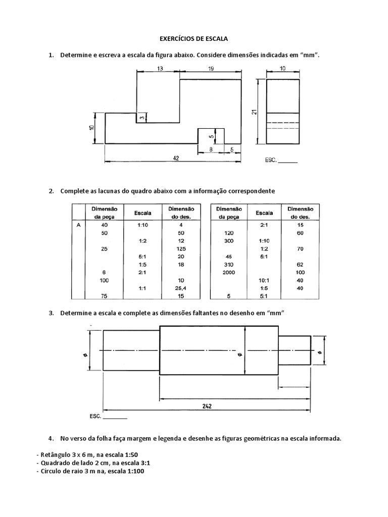 Exercícios de Escala | PDF
