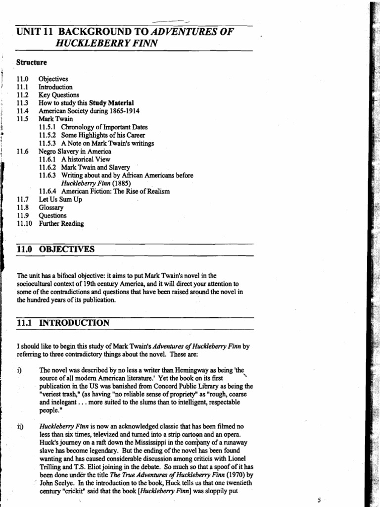 Huckleberry Finn PDF | PDF | Adventures Of Huckleberry Finn | Mark Twain