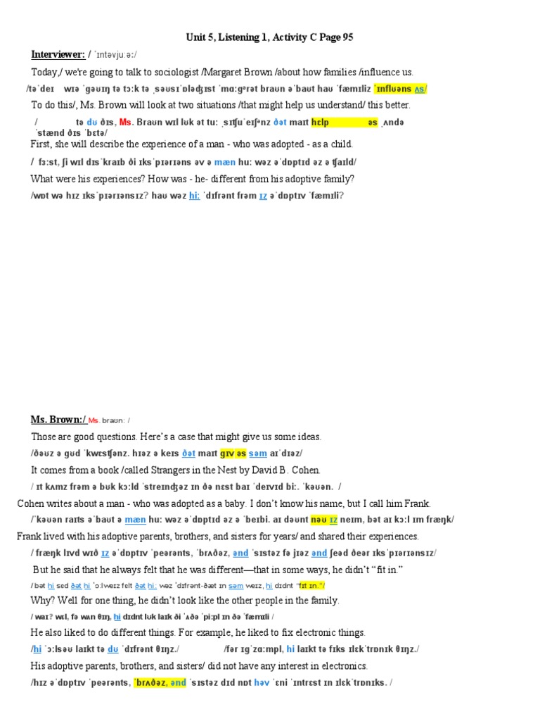 Listening Practice | PDF