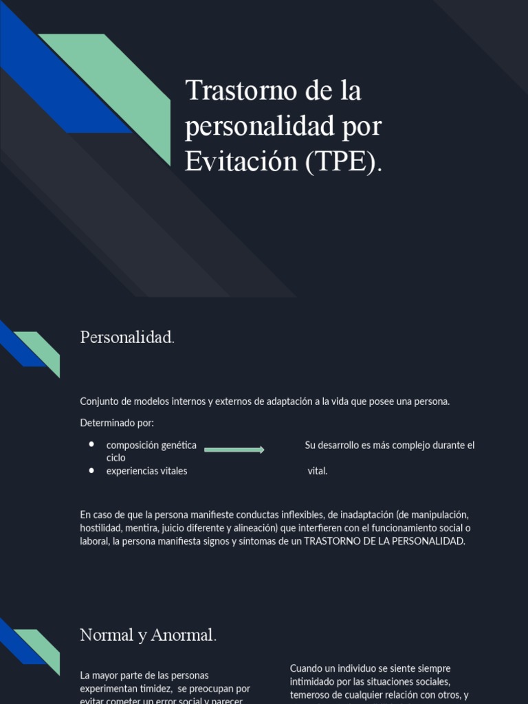 Psicologia. Tpe | PDF | Desorden de ansiedad social | Conceptos psicologicos