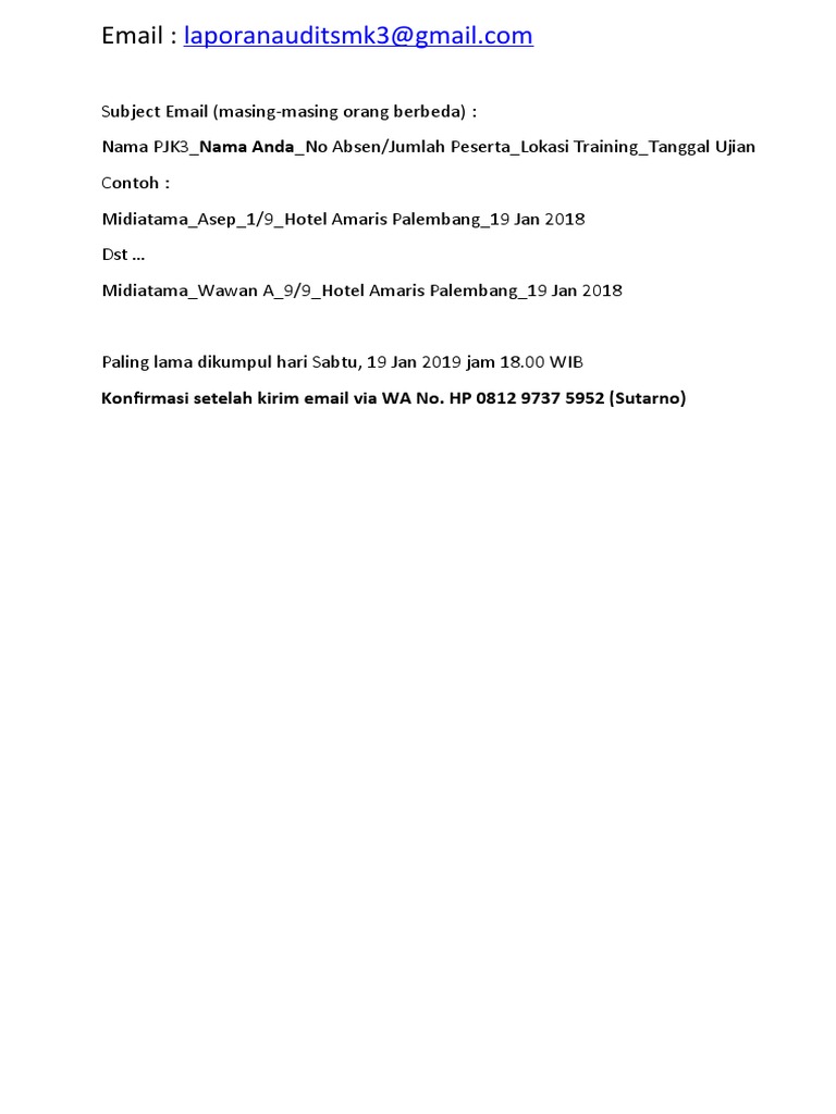 4F Email Laporan Audit | PDF