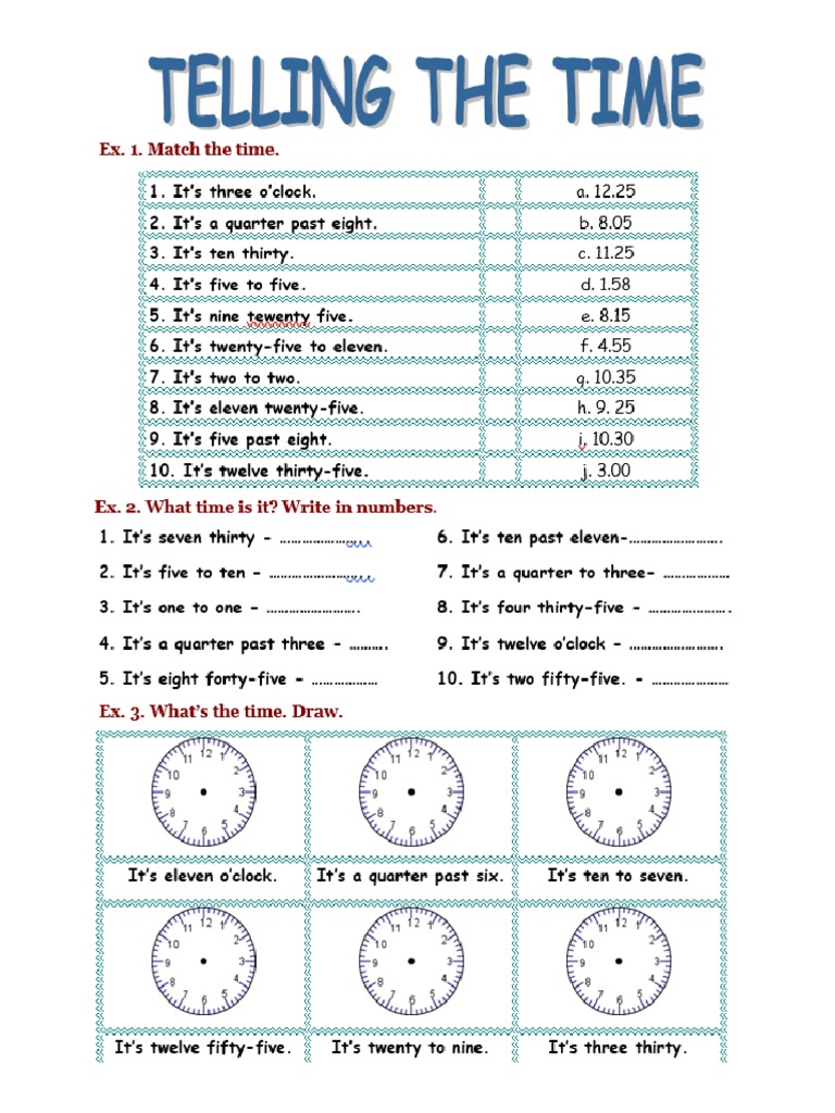 Telling The Time | PDF
