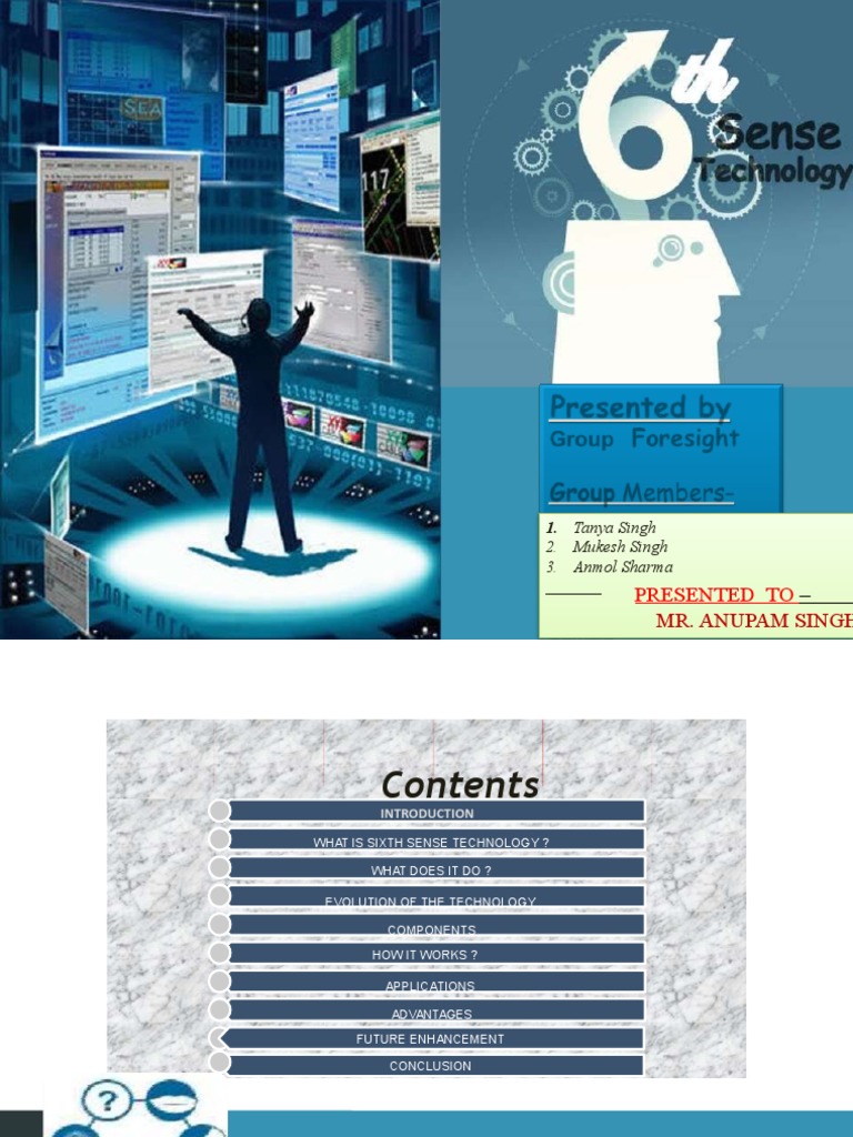Sixth Sense Technology | PDF | Smartphone | Cyberspace