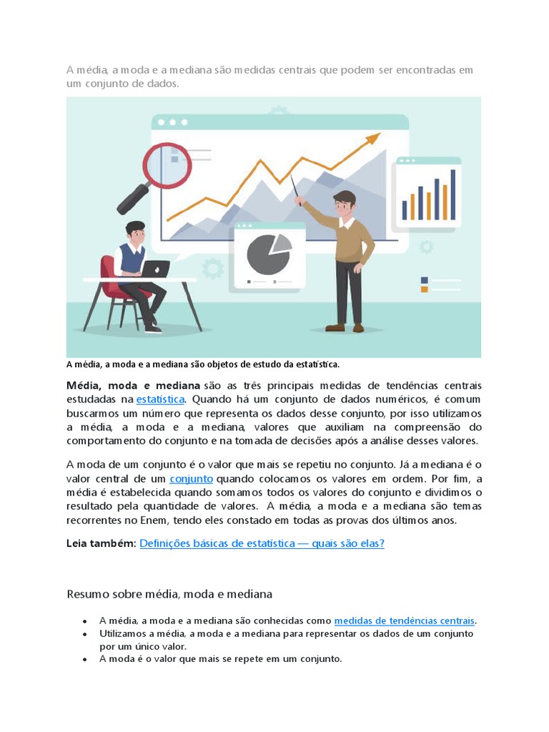 Cálculo da Moda em Estatística | PDF | Média | Modo (Estatística)