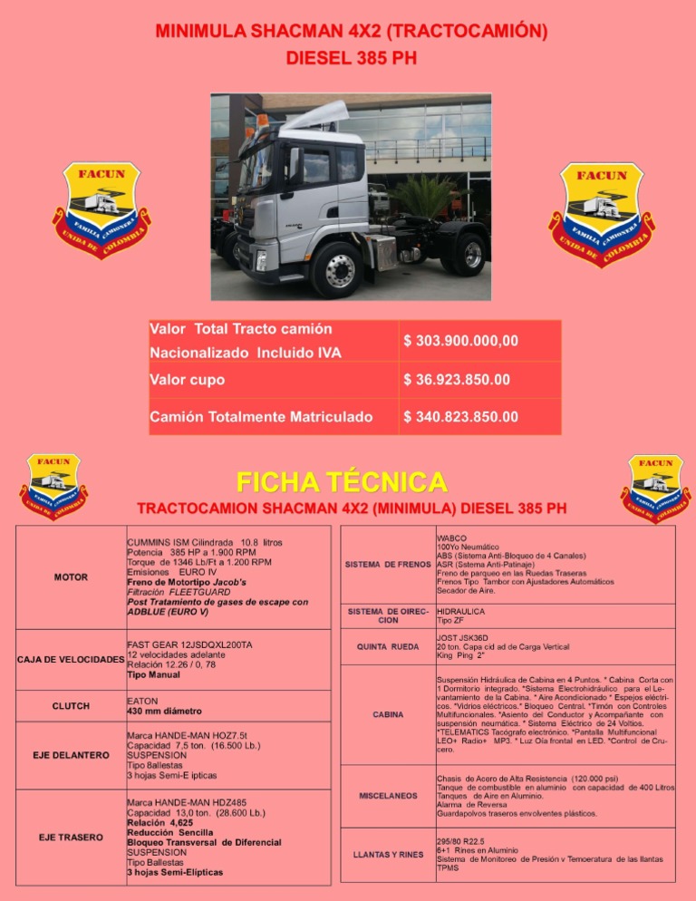 MINIMULA-SHACMAN-4X2-TRACTOCAMIÓN | PDF