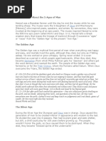 Hesiod's Five Ages of Man Explained | PDF | Mythology | Greek Mythology