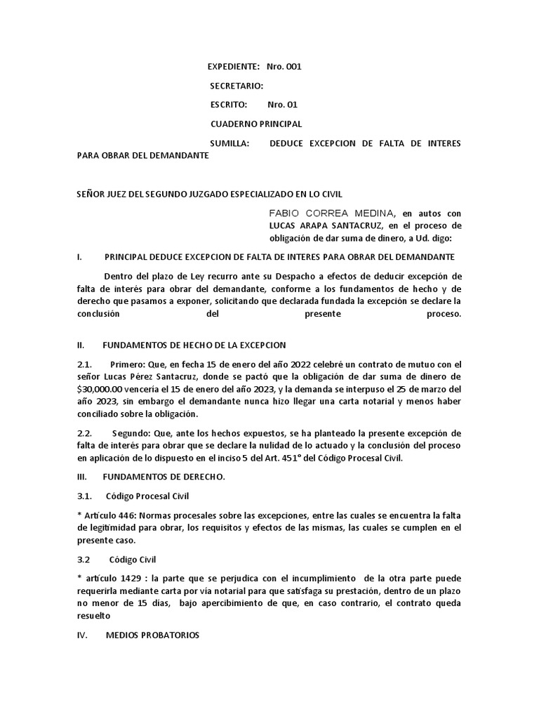 Contestacion de Demanda | PDF | Demanda judicial | Principios éticos