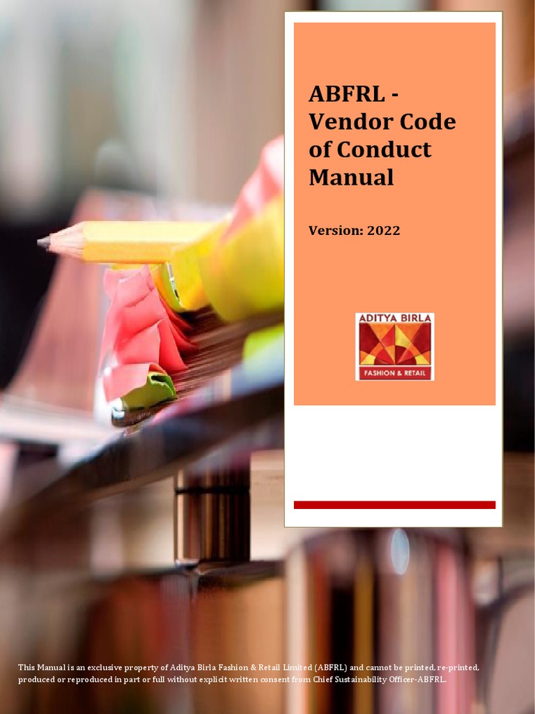 ABFRL-VCoC-Manual_Ver-2022 | PDF | Employment | Overtime