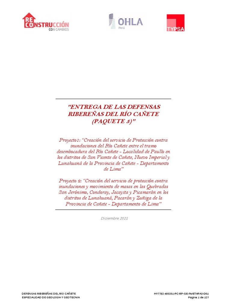 Informe de Cantera | PDF | Ingeniería geotécnica